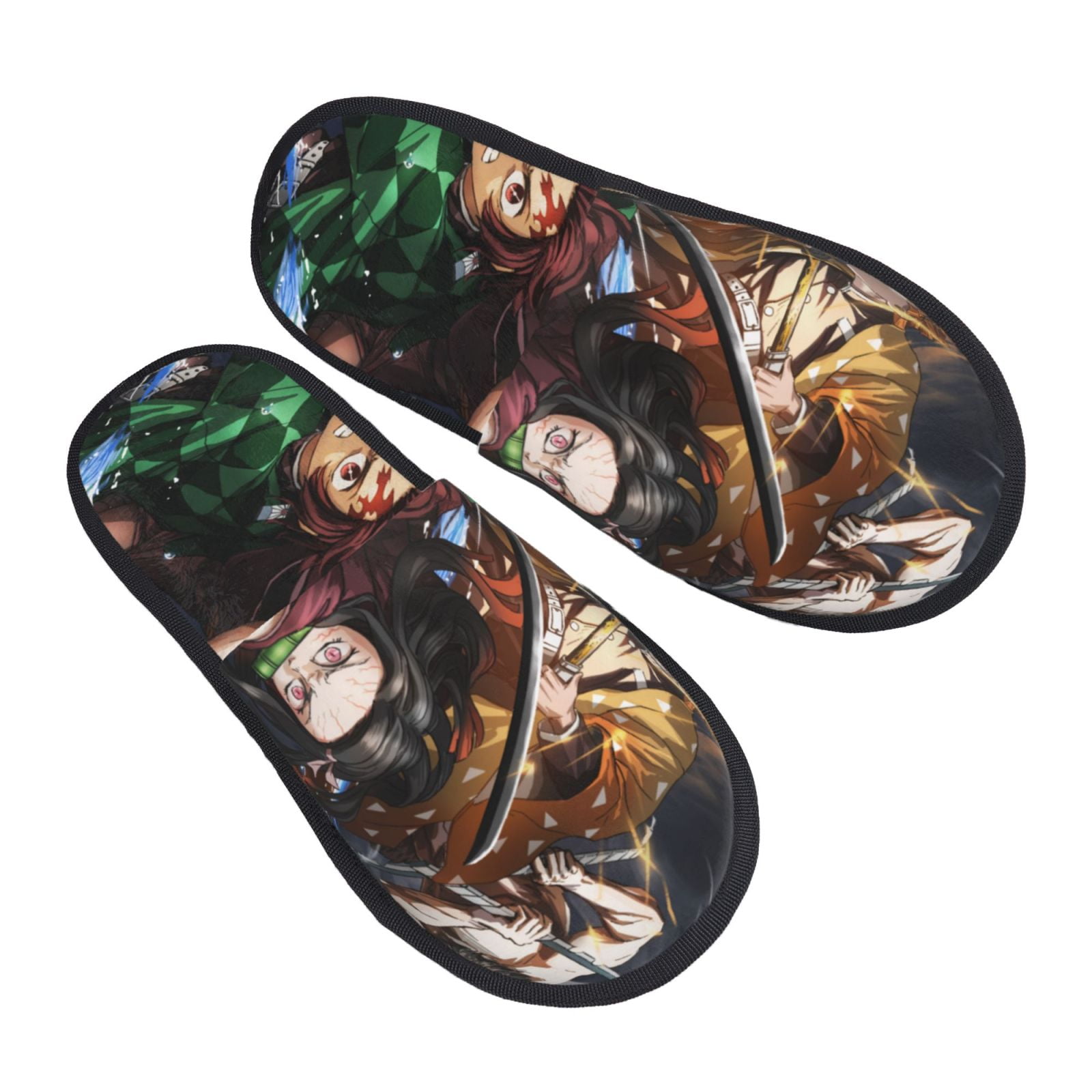 Demon Slayer House Slippers For Women Men Indoor Outdoor-Cute Cotton ...