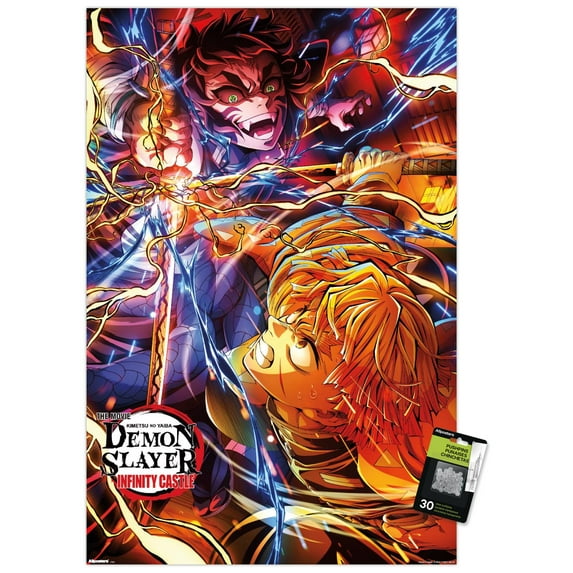 Demon Slayer: Infinity Castle (2025) - Zenitsu & Kaigaku Key Art Wall ...