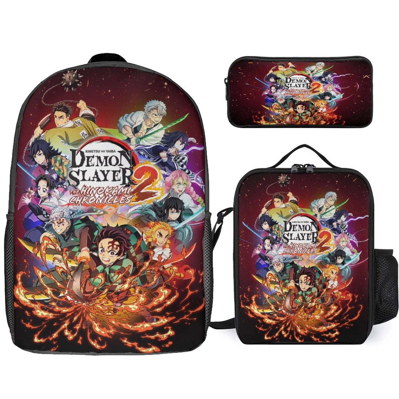Demon Slayer Infinity Castle Backpacks 3pcs Set Laptop Bag Travel ...