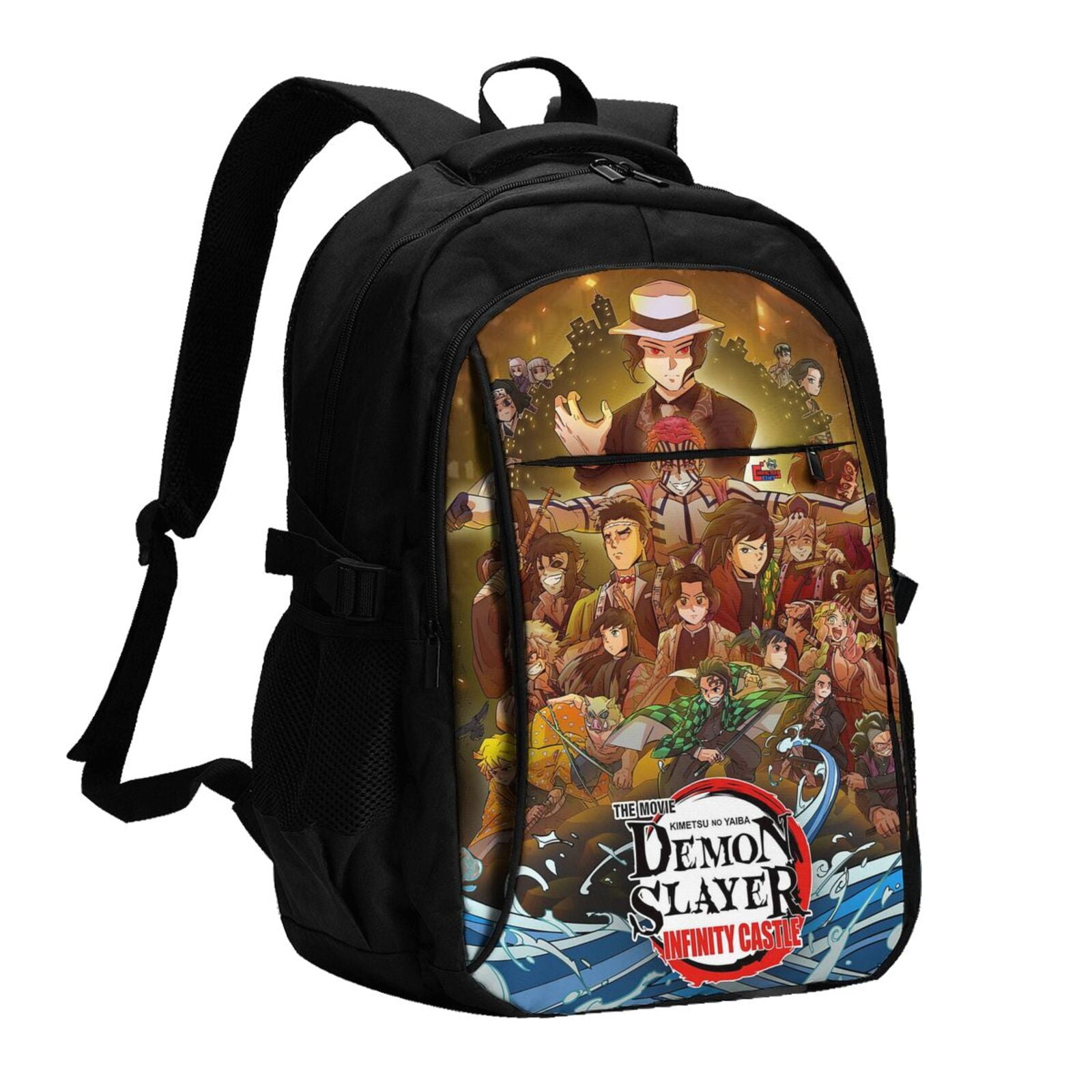 Demon Slayer Infinity Castle Large Travel Laptop Bag Backpack with USB ...