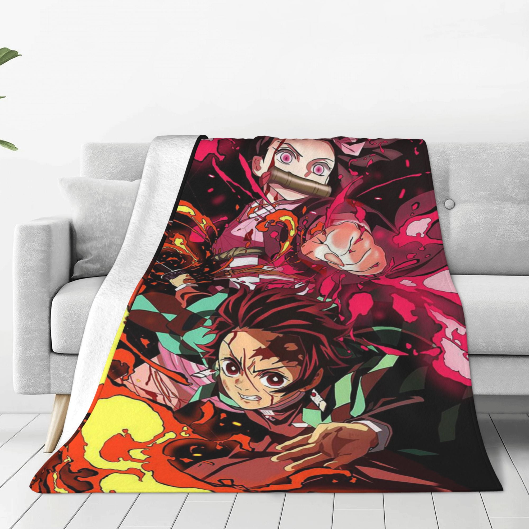 Demon Slayer Infinity Castle Soft Bedding Fleece Blanket Fuzzy Blanket ...