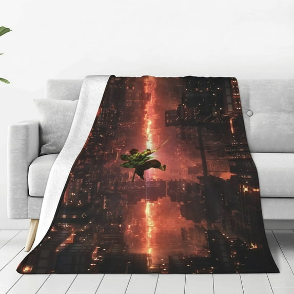 Demon Slayer Infinity Castle Soft Lightweight Bed Blankets Plush Fuzzy ...