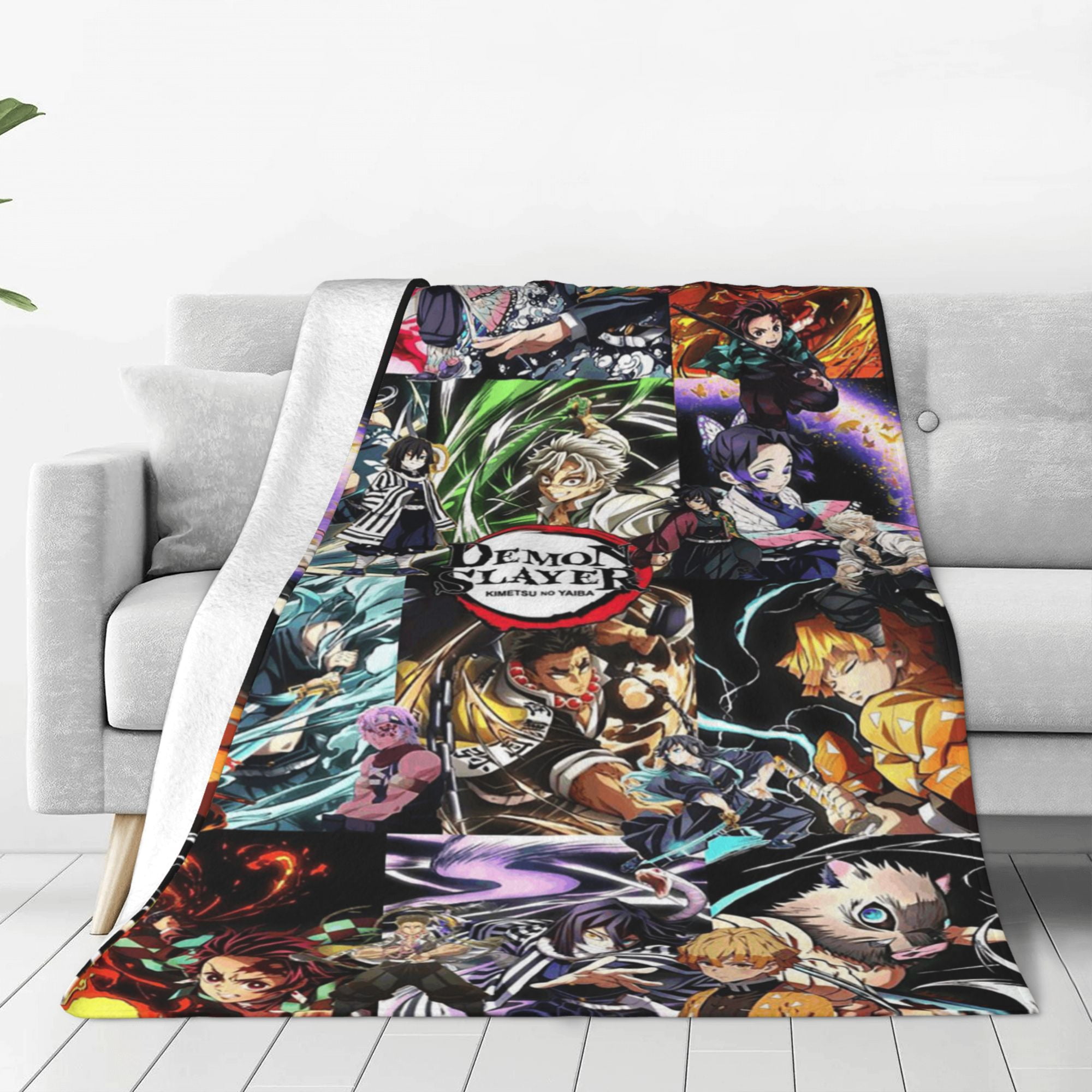 Demon Slayer Infinity Castle Soft Lightweight Bed Blankets Plush Fuzzy ...