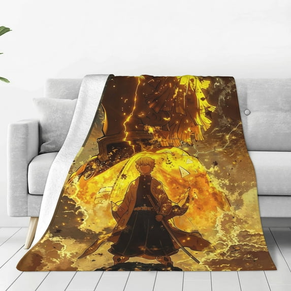 Demon Slayer Infinity Castle Soft Lightweight Bed Blankets Plush Fuzzy ...