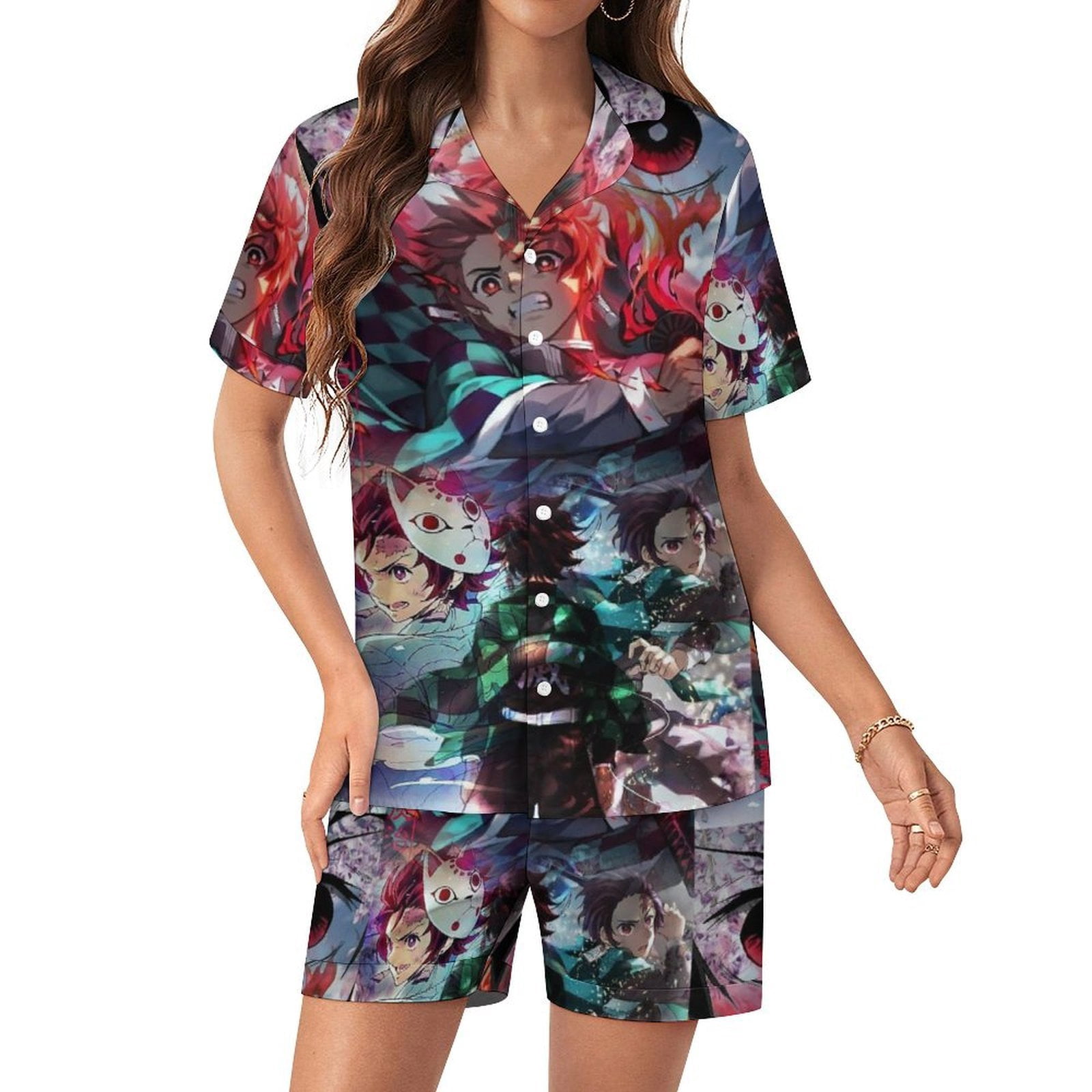 Demon Slayer Infinity Castle Women's Pajama Set 2-Piece Sleepwear ...