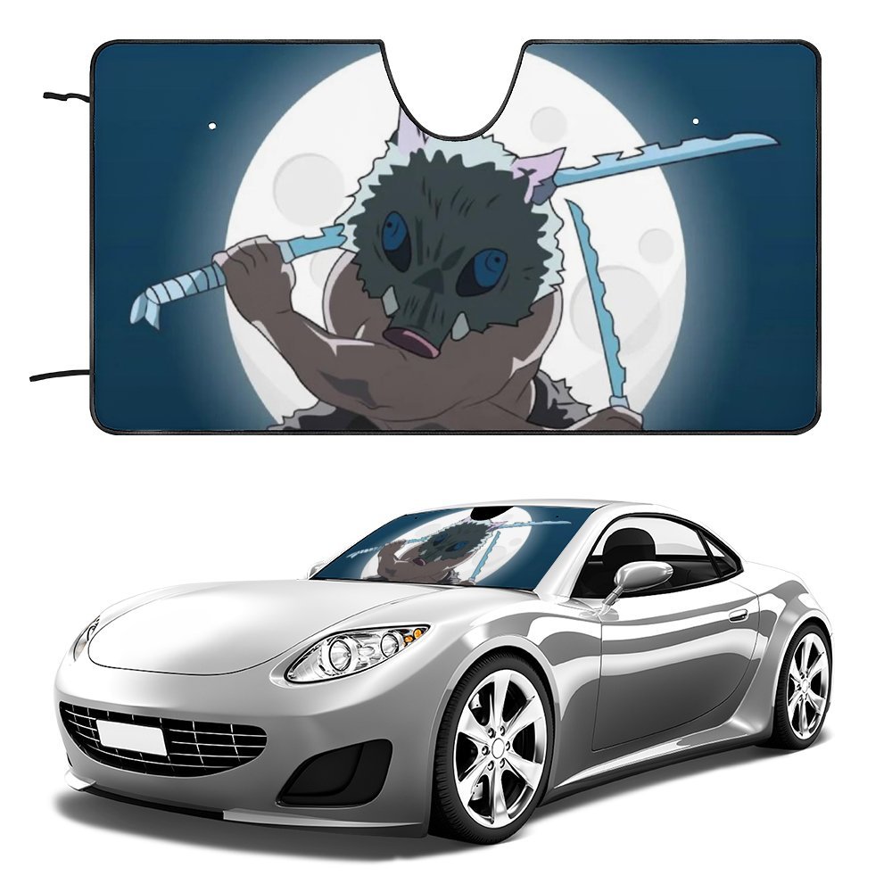 Demon Slayer Inosuke Car Windshield Sunshade Accessories Umbrella ...