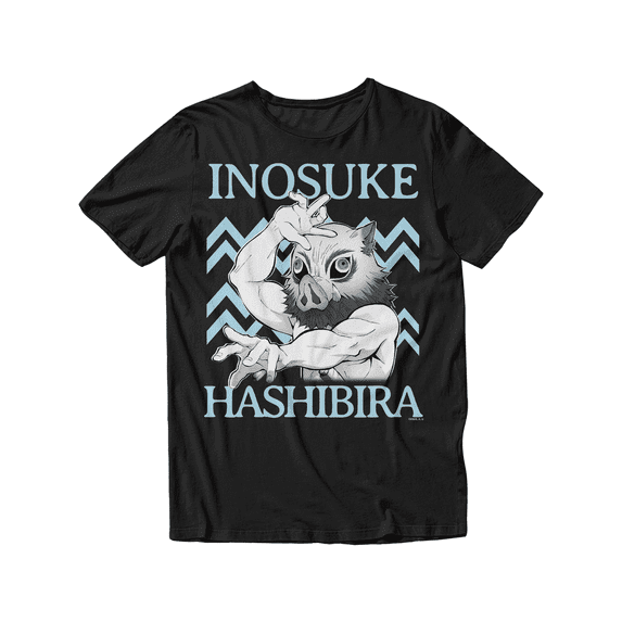 Demon Slayer Inosuke Hashibira Chevron Graphic Adult Women’s T-Shirt ...