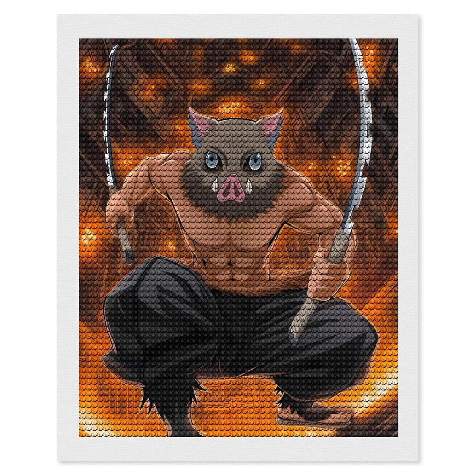 Demon Slayer Inosuke Hashibira Diamond Art Kits for Adults 5D Diamond ...