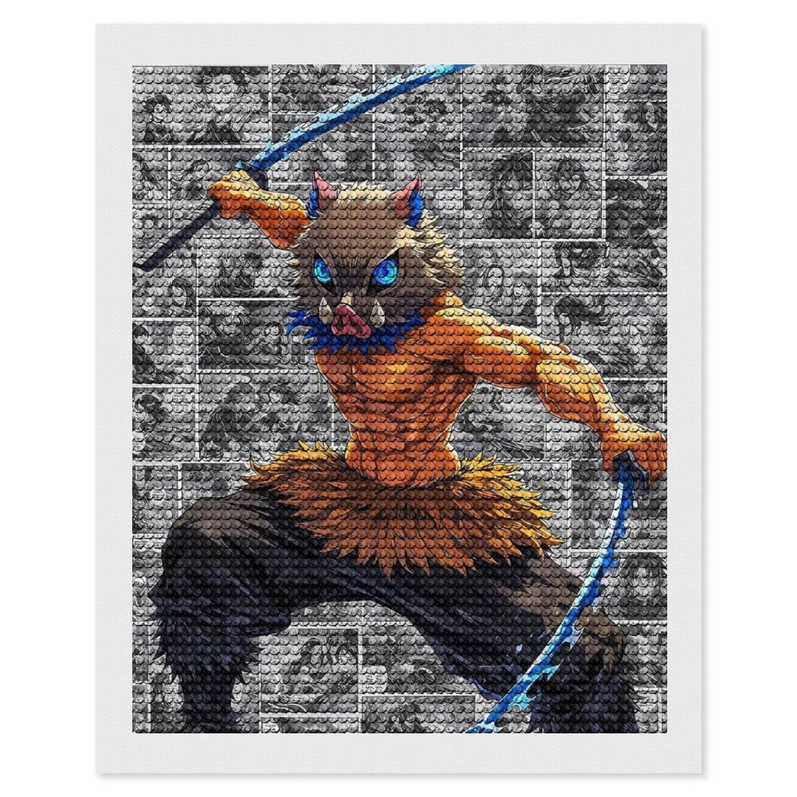 Demon Slayer Inosuke Hashibira Diamond Art Kits for Adults 5D Diamond ...
