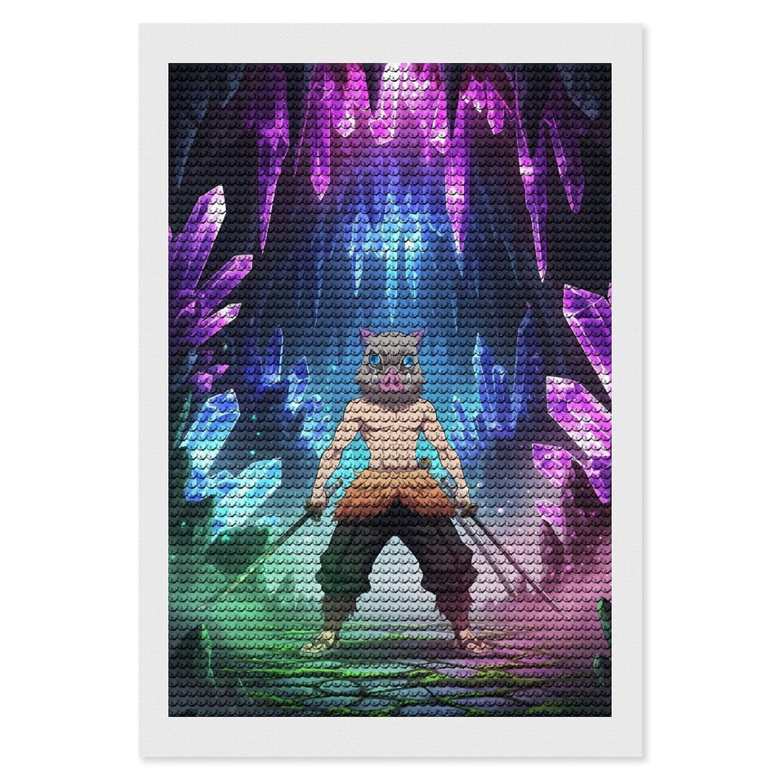 Demon Slayer Inosuke Hashibira Diamond Art Kits for Adults 5D Diamond ...