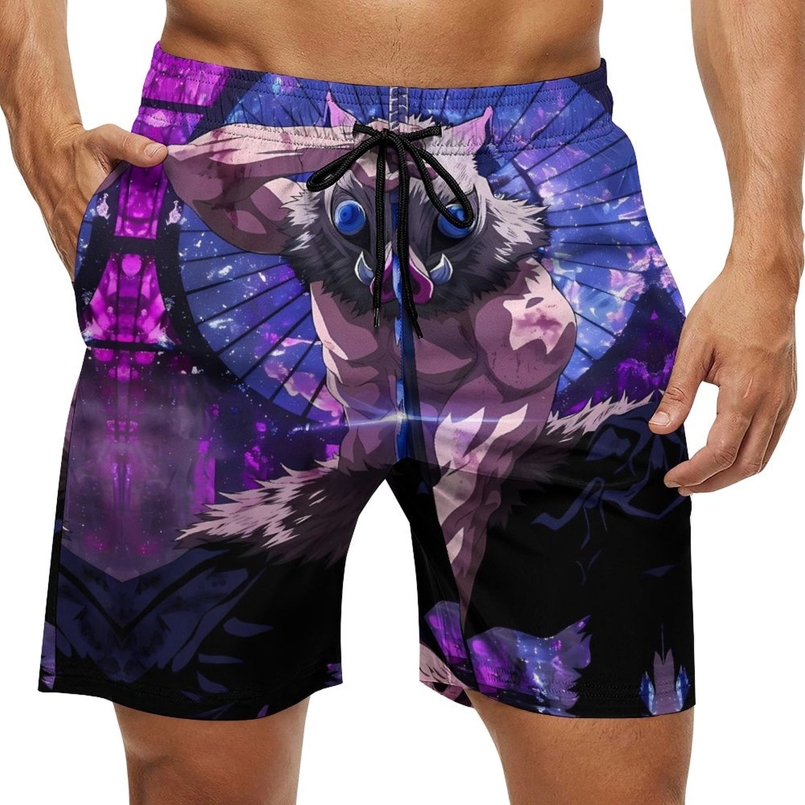 Demon Slayer Inosuke Hashibira Men's Beach Shorts Swim Trunks Quick Dry ...