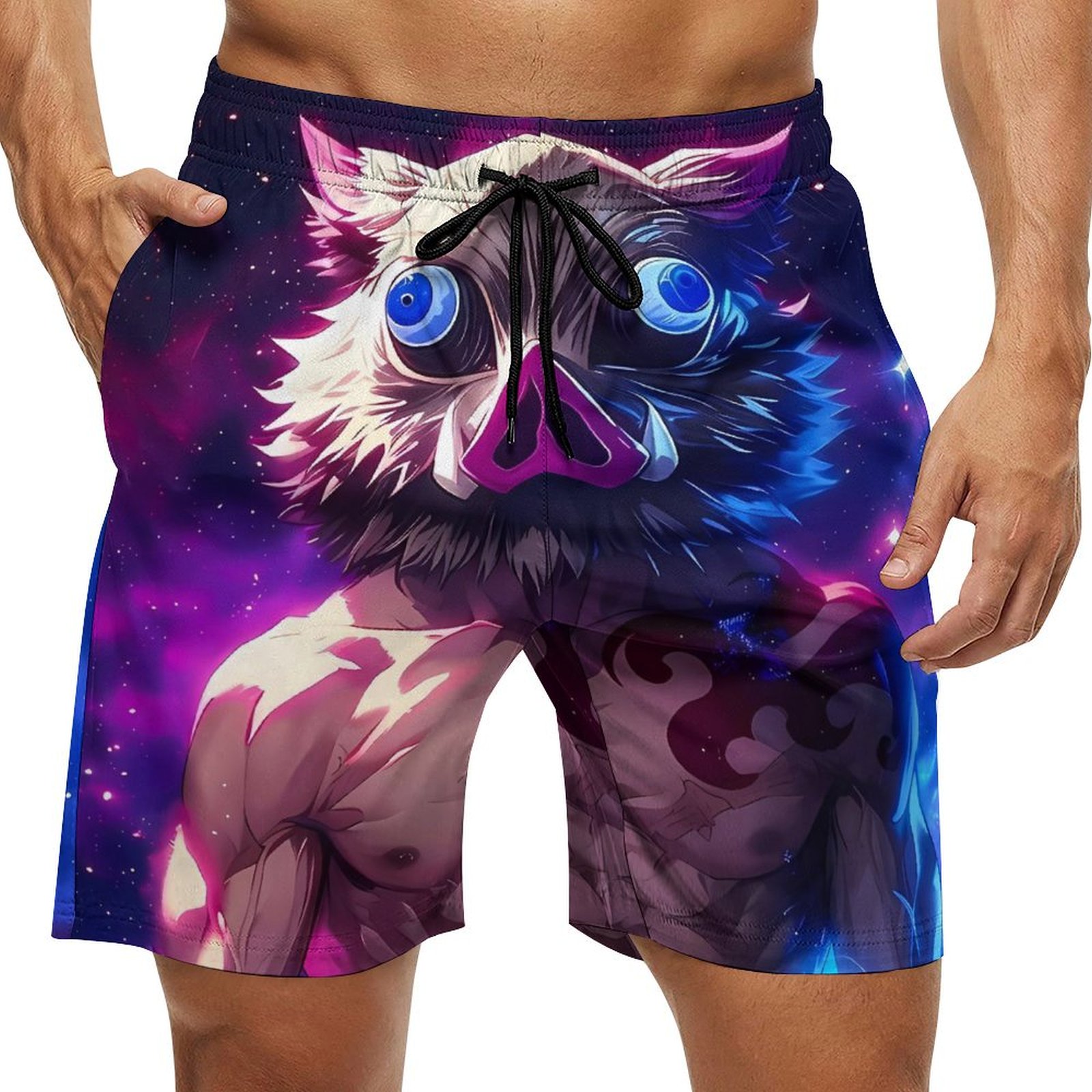 Demon Slayer Inosuke Hashibira Men's Beach Shorts Swim Trunks Quick Dry ...