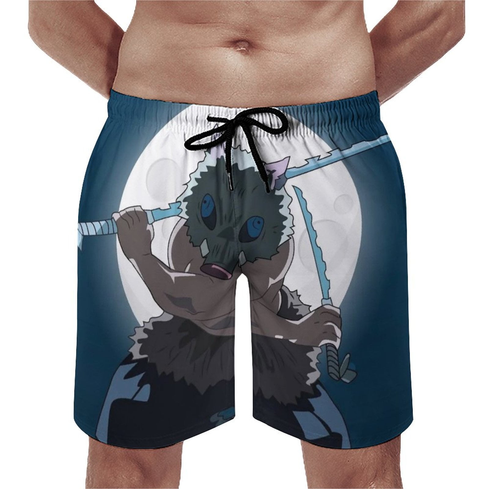 Demon Slayer Inosuke Men's Swim Trunks Quick Dry Beach Board Shorts ...