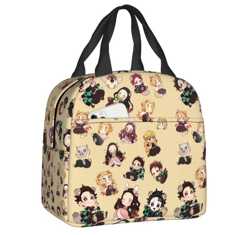 Demon Slayer Insulated Lunch Box Reusable Thermal Cooler Lunch Bag Work ...