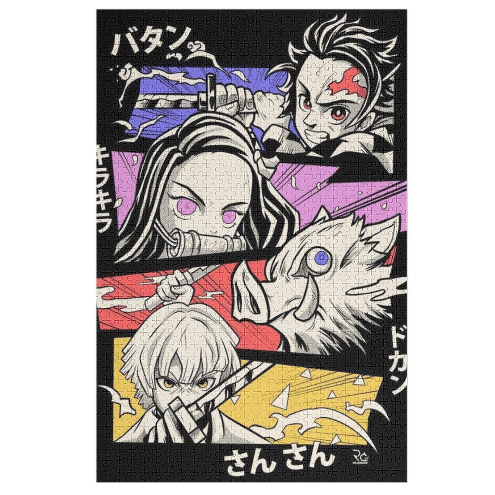 Demon Slayer Jigsaw Puzzle, Wood Puzzles Adult, 1000 PCS Jigsaw Puzzle ...