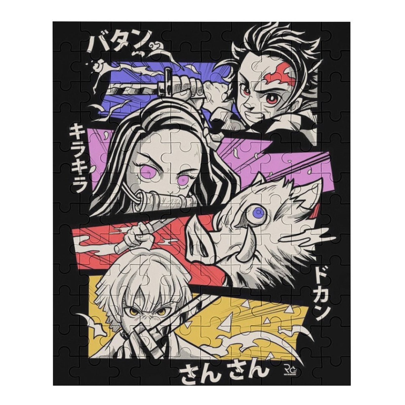 Demon Slayer Jigsaw Puzzle, Wood Puzzles Adult, 120 PCS Jigsaw Puzzle ...