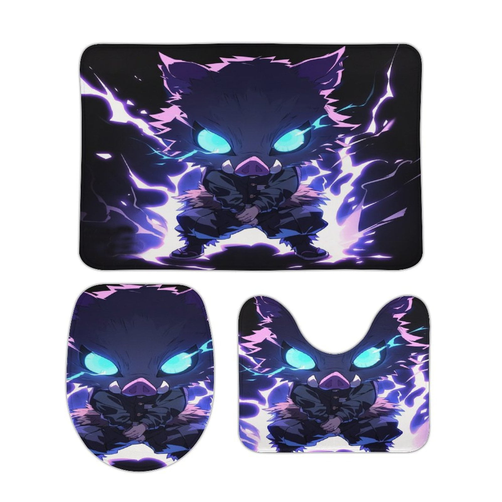 Demon_Slayer Kama_do Tanjirou Anime Coral Velvet Floor Mat Three Sets ...