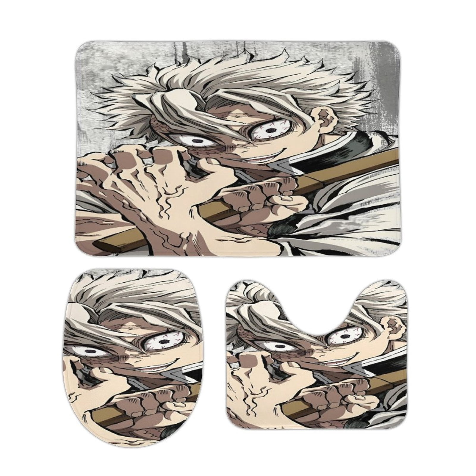 Demon_Slayer Kama_do Tanjirou Anime Coral Velvet Floor Mat Three Sets ...