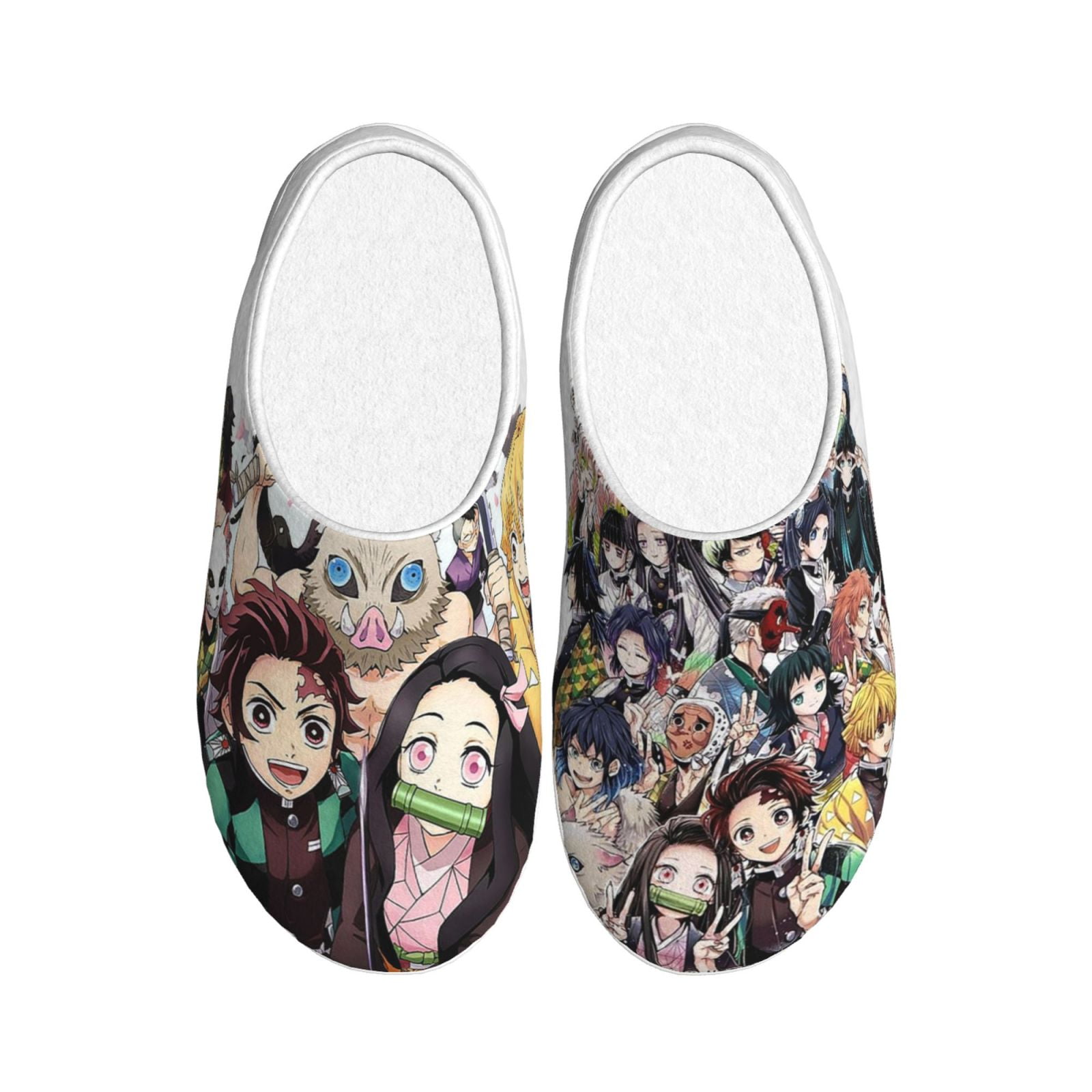 Demon Slayer Kamado House Cotton Slippers Slip-On Indoor Memory Foam ...