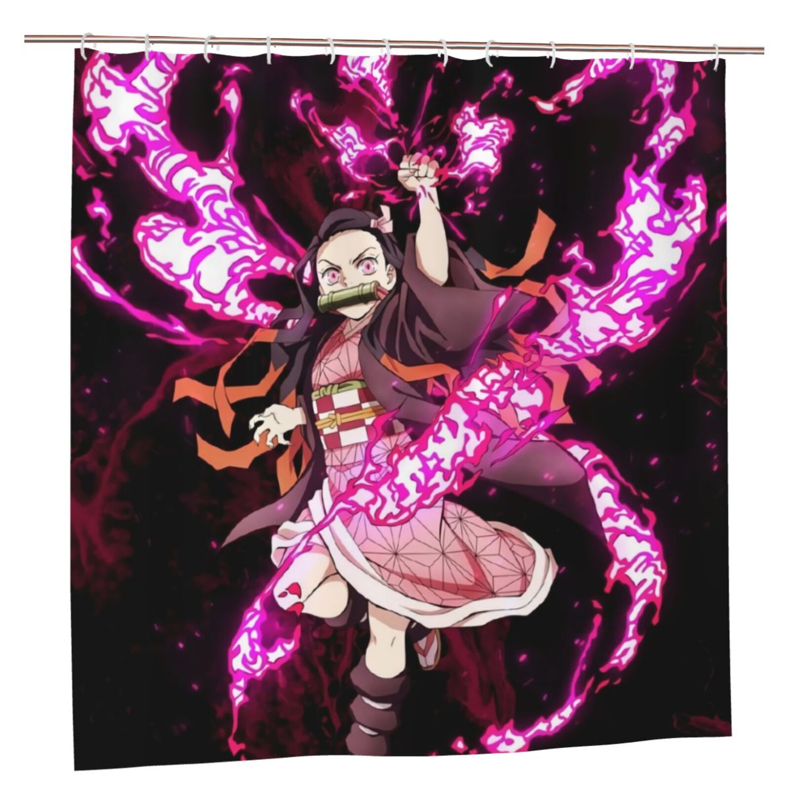 Demon Slayer Kamado Nezuko Bathroom Shower Curtain,Bath Curtains ...