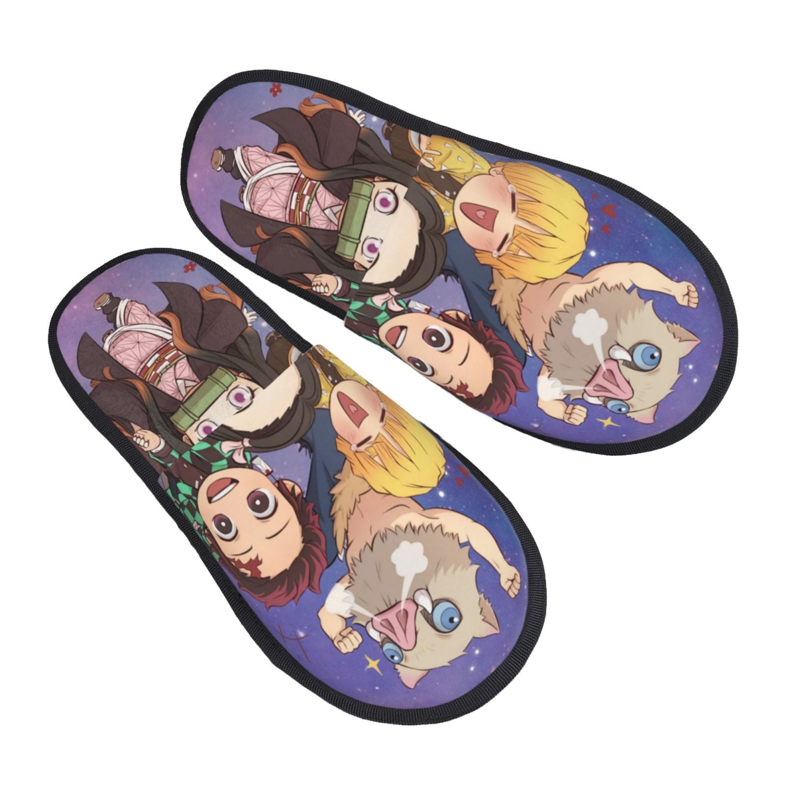 Demon Slayer Kamado Nezuko Furry Slippers For Men Women Fuzzy House ...