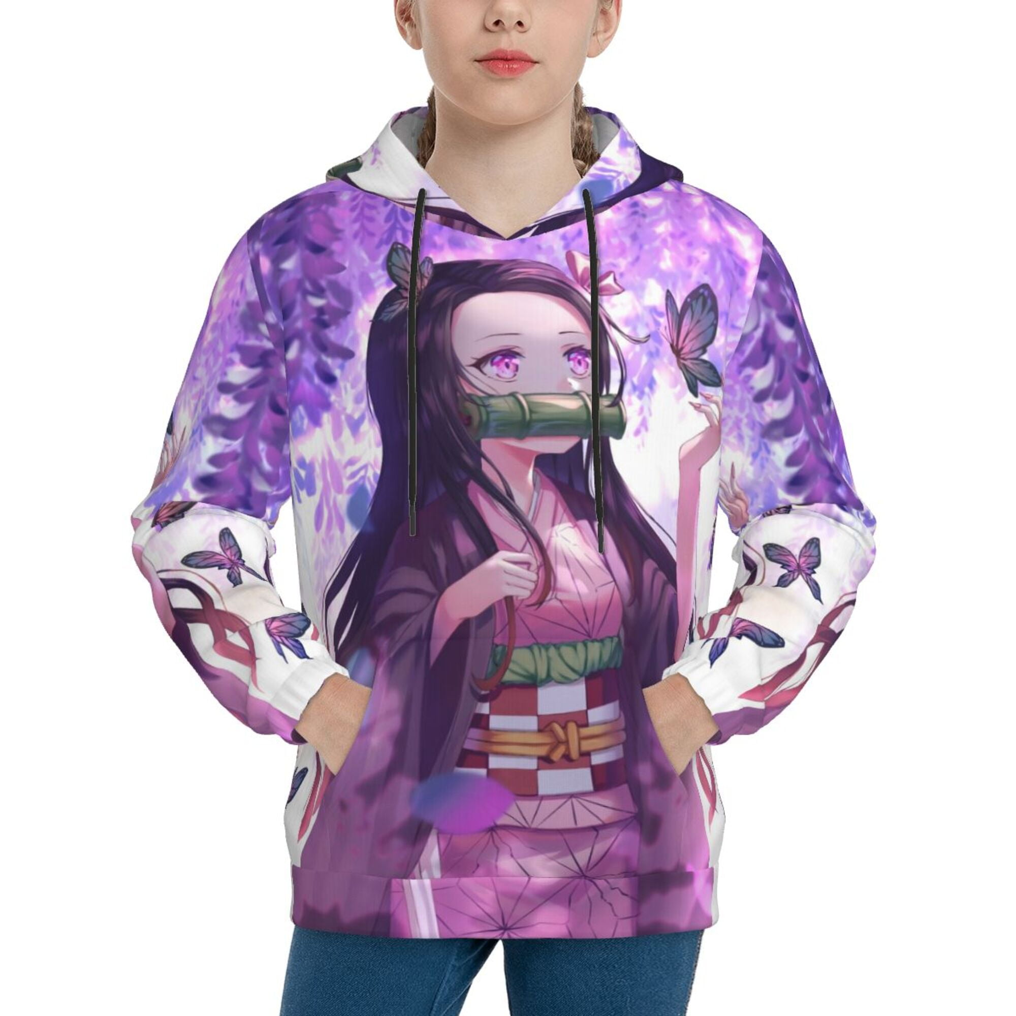 Demon Slayer Kamado Nezuko Hoodies Pullover For Boys Girls 3d Printed ...