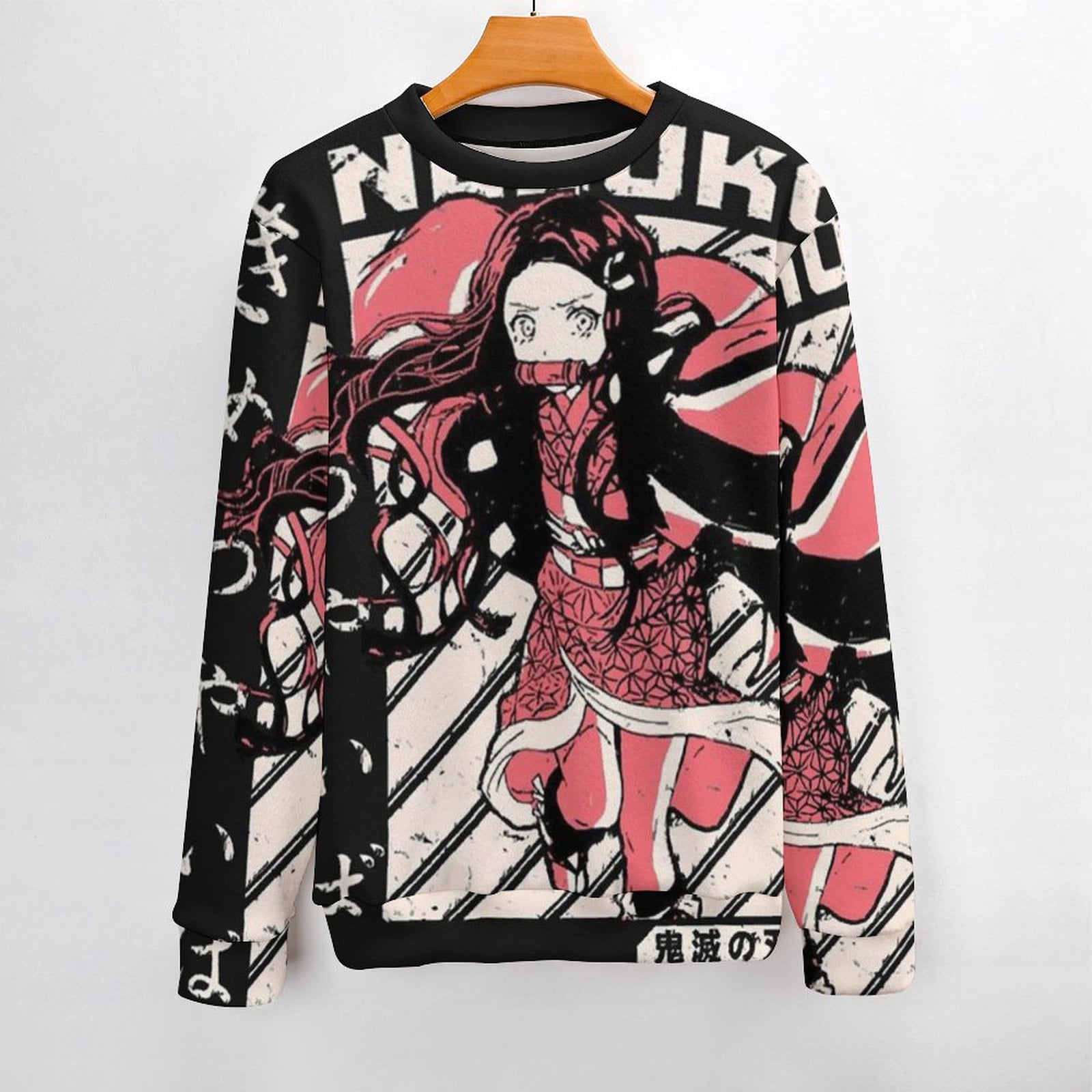 Demon Slayer Kamado Nezuko Round Neck Sweater Pullover Unisex ...