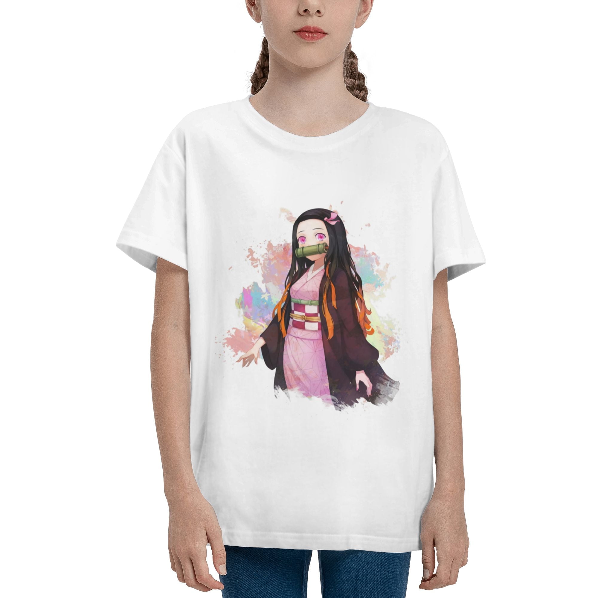 Demon Slayer Kamado Nezuko T-Shirts Shorts Sleeve Cotton Graphic T ...