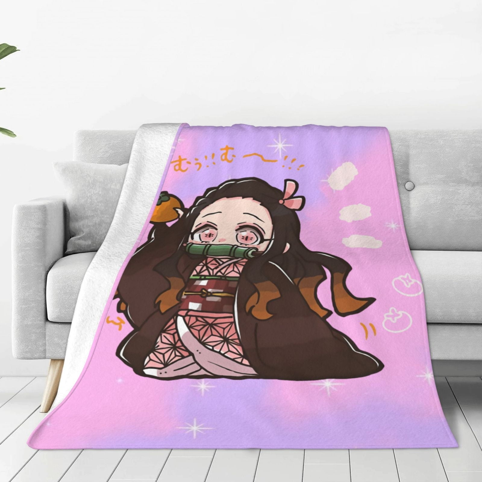Demon Slayer Kamado Nezuko Throw Blanket Couch Bed Sofa Soft ...