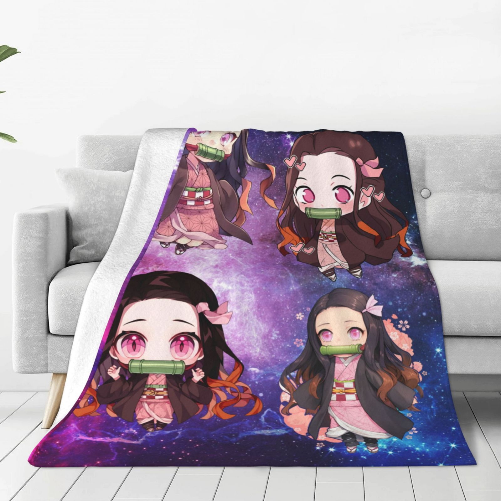 Demon Slayer Kamado Nezuko Throw Blanket Couch Bed Sofa Soft ...