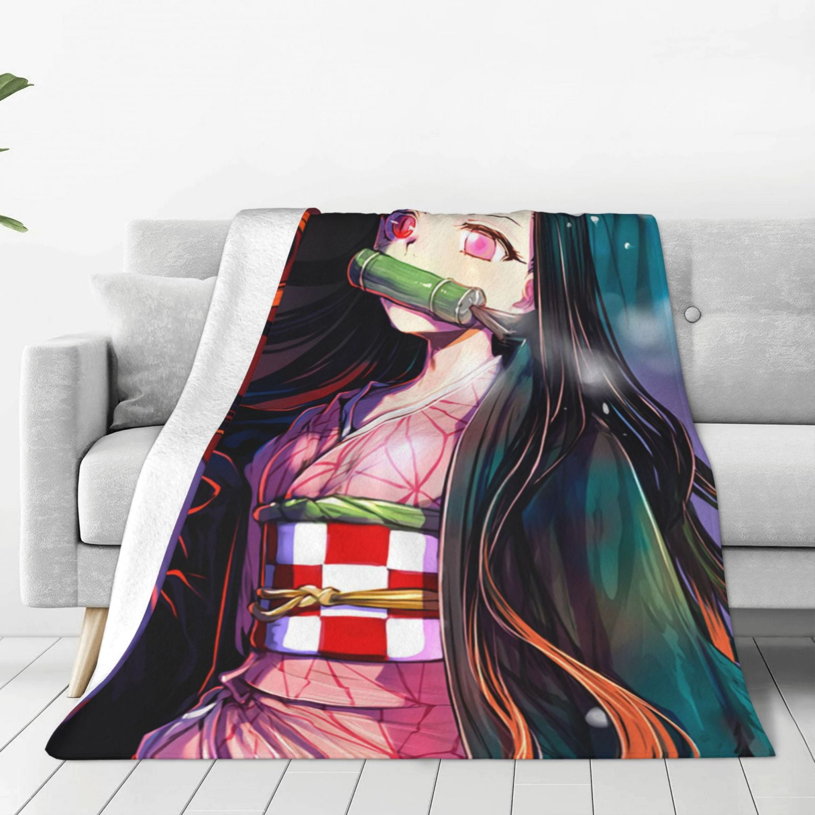 Demon Slayer Kamado Nezuko Ultra-Soft Micro Fleece Blanket Throw All ...