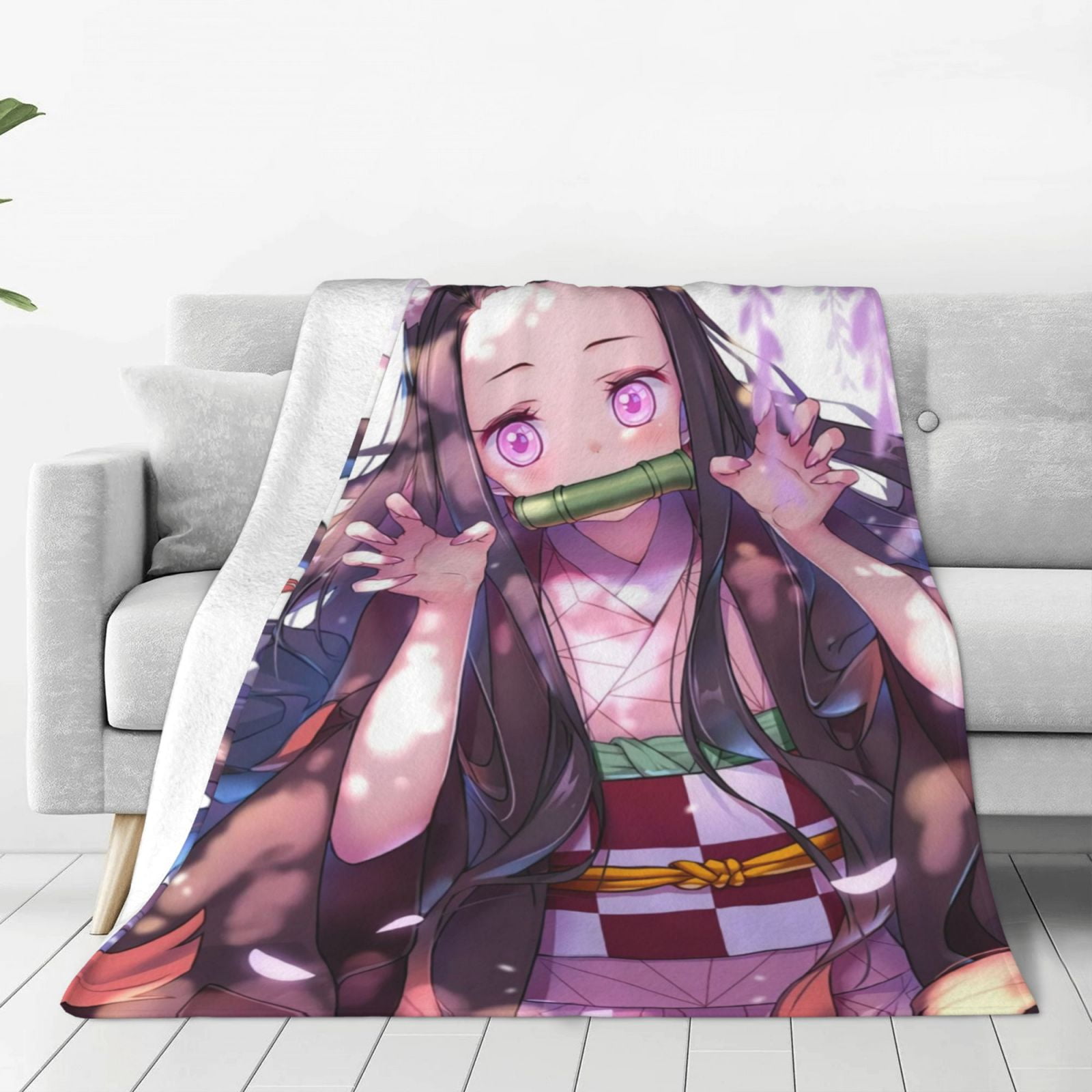 Demon Slayer Kamado Nezuko Ultra-Soft Micro Fleece Blanket Throw All ...