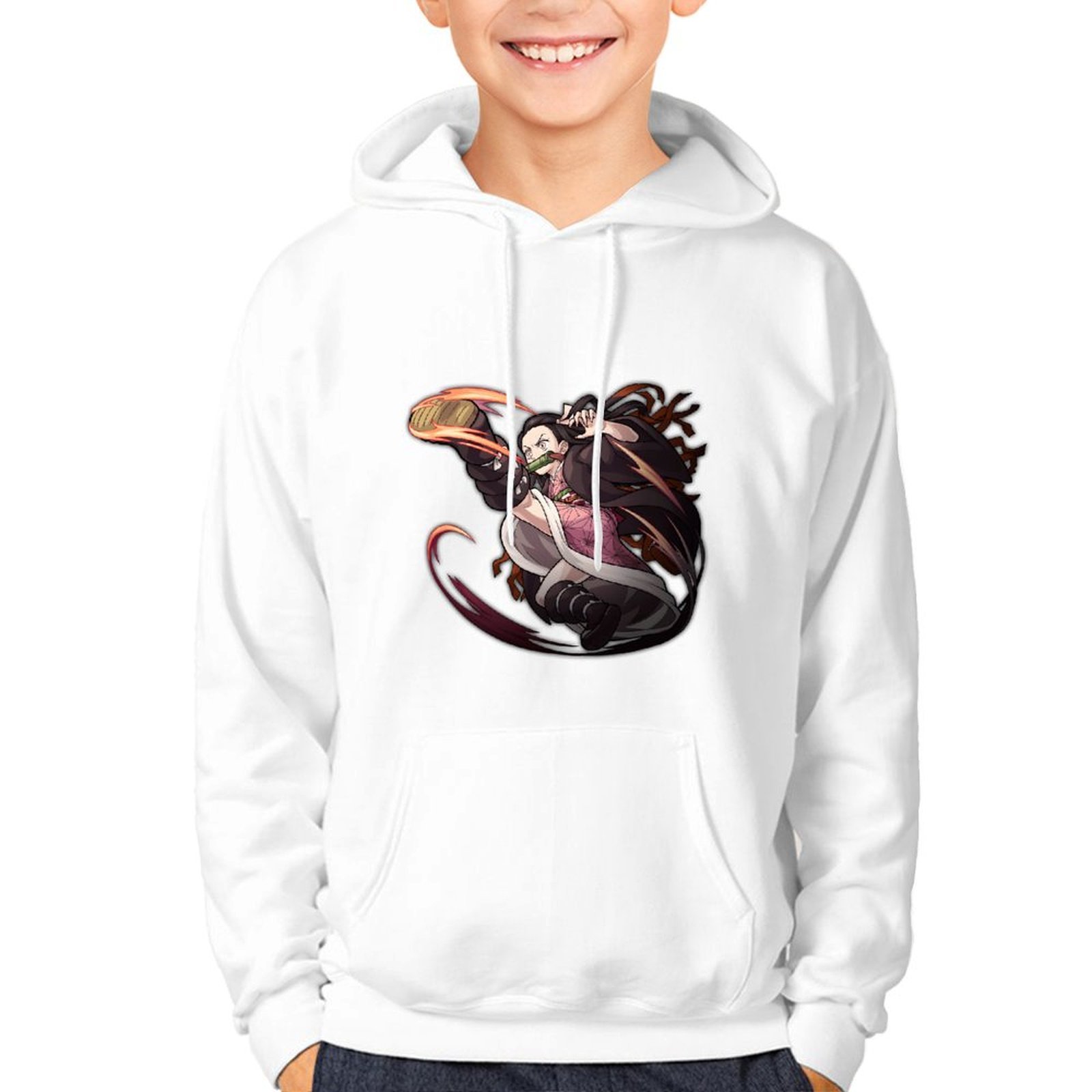Demon Slayer Kamado Nezuko White Kids' Hoodie 3d Print Sweatshirt Soft ...