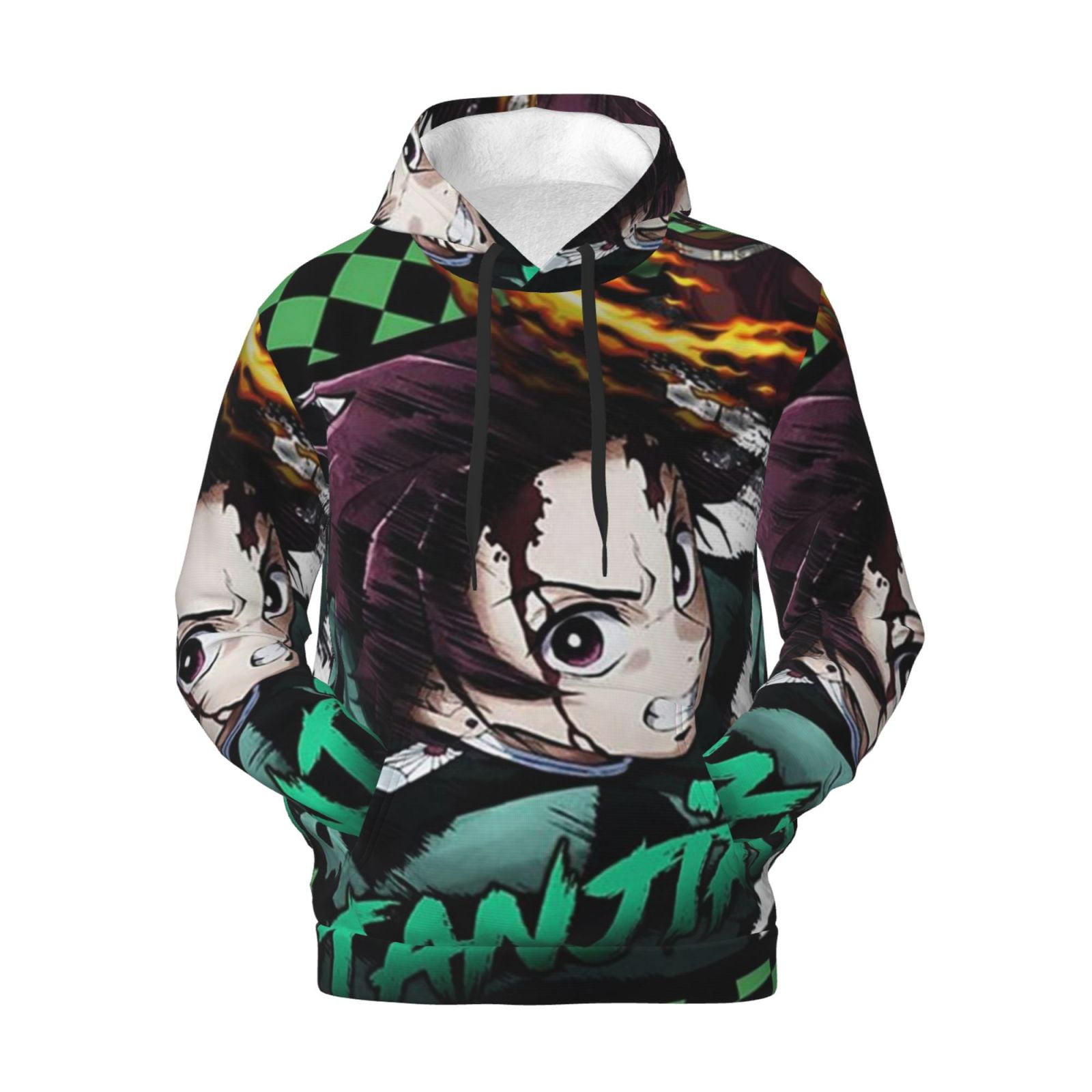 Demon Slayer Kamado Tanjiro Anime Men's Hoodies Sweatshirt Soft Plush ...