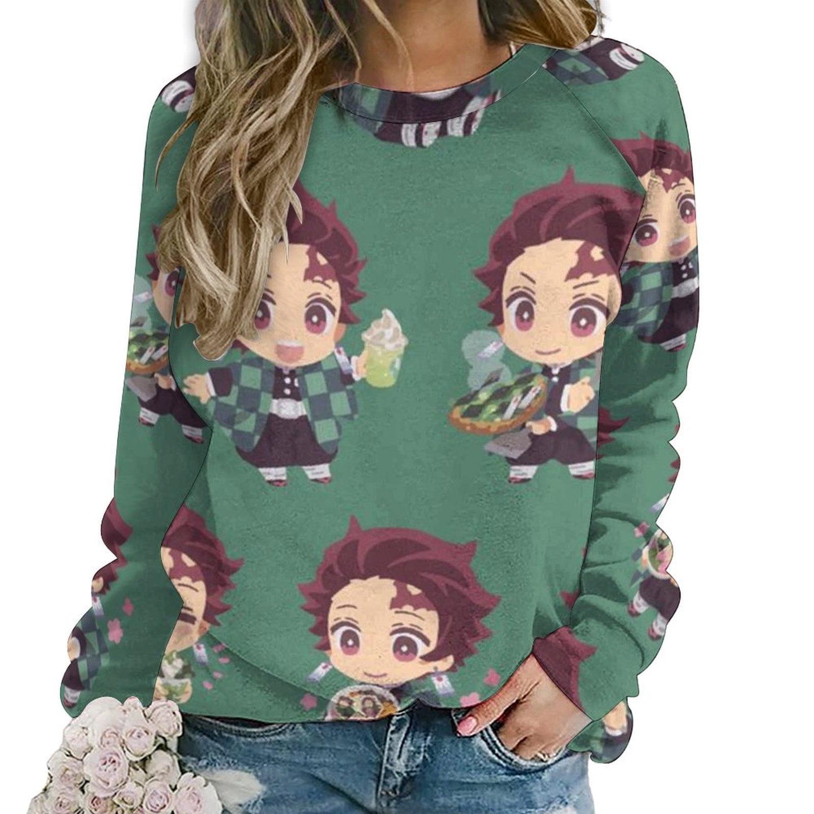 Demon Slayer Kamado Tanjiro Cute Womens Sweatshirts Hoddies Hooded ...