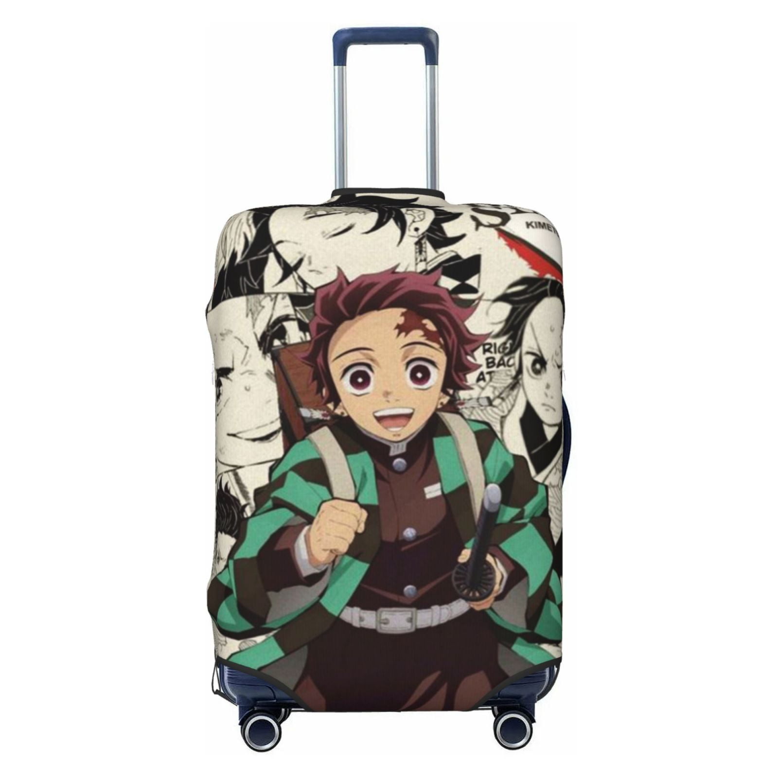Demon Slayer Kamado Tanjiro Protective Suitcase Cover Elastic Travel ...
