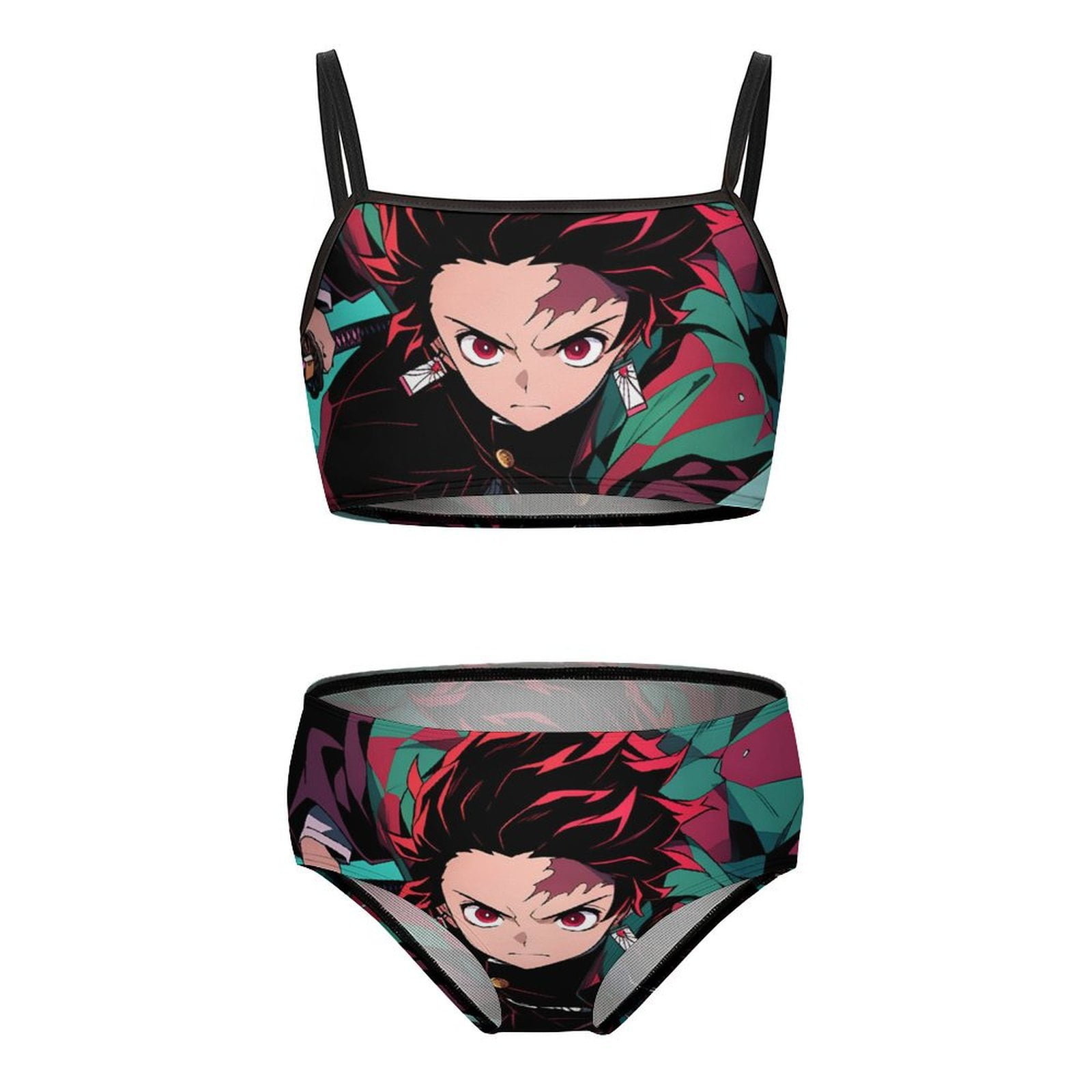 Demon Slayer Kamado Tanjirou Children's Swimsuit Girl's Swimwear 2 ...