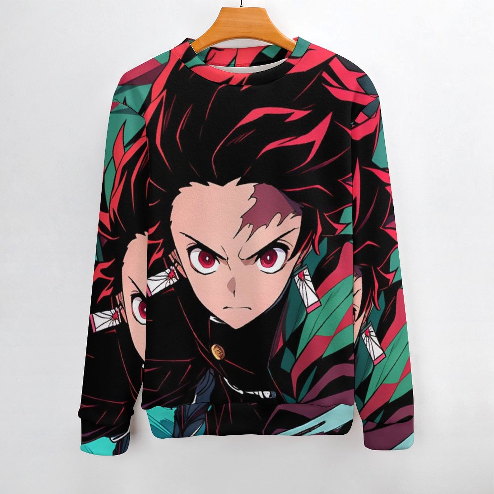 Demon Slayer Kamado Tanjirou Round Neck Sweater Pullover Unisex ...