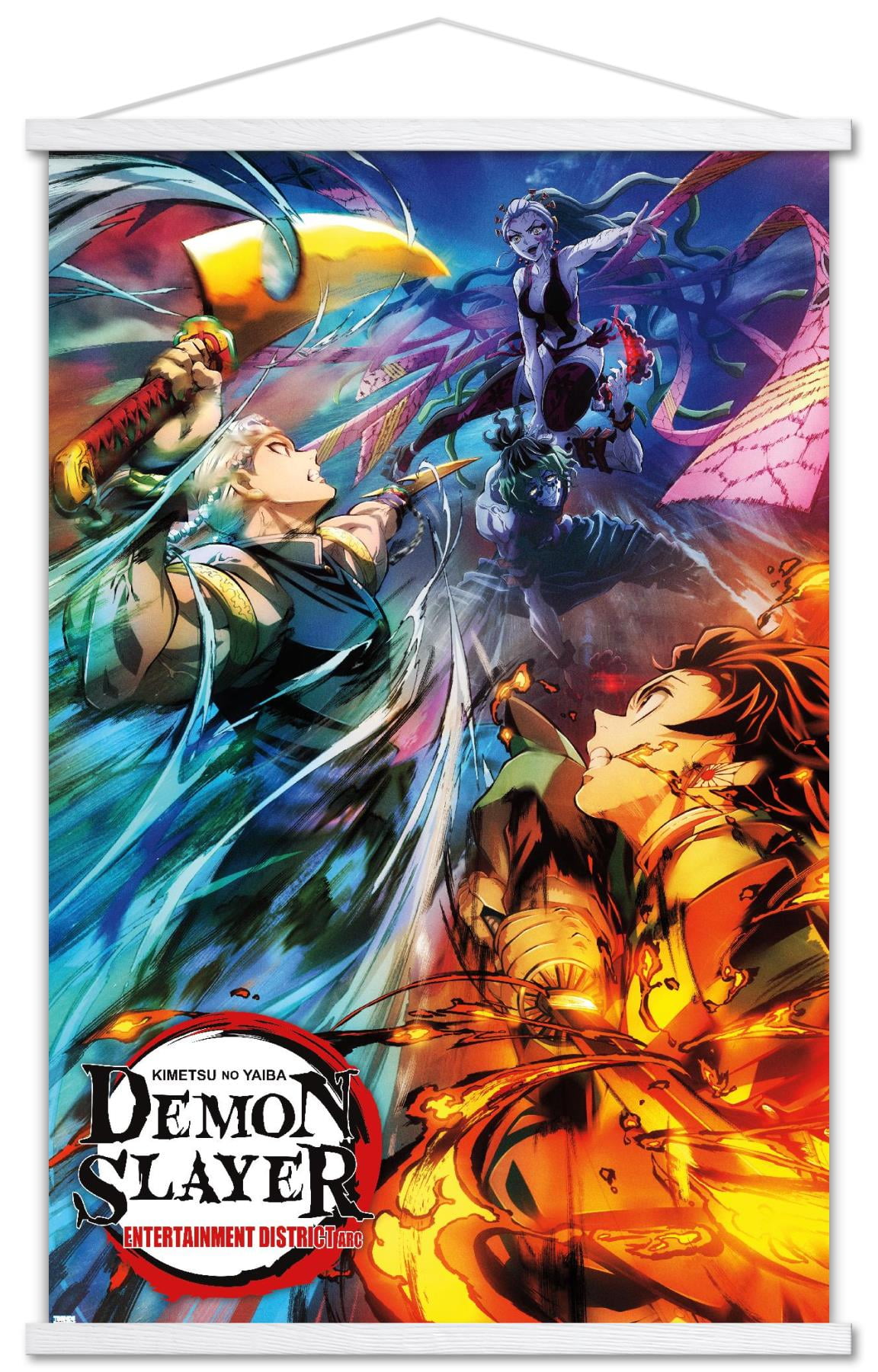 Demon Slayer - Key Visual 2 Wall Poster with Magnetic Frame, 22.375" x ...