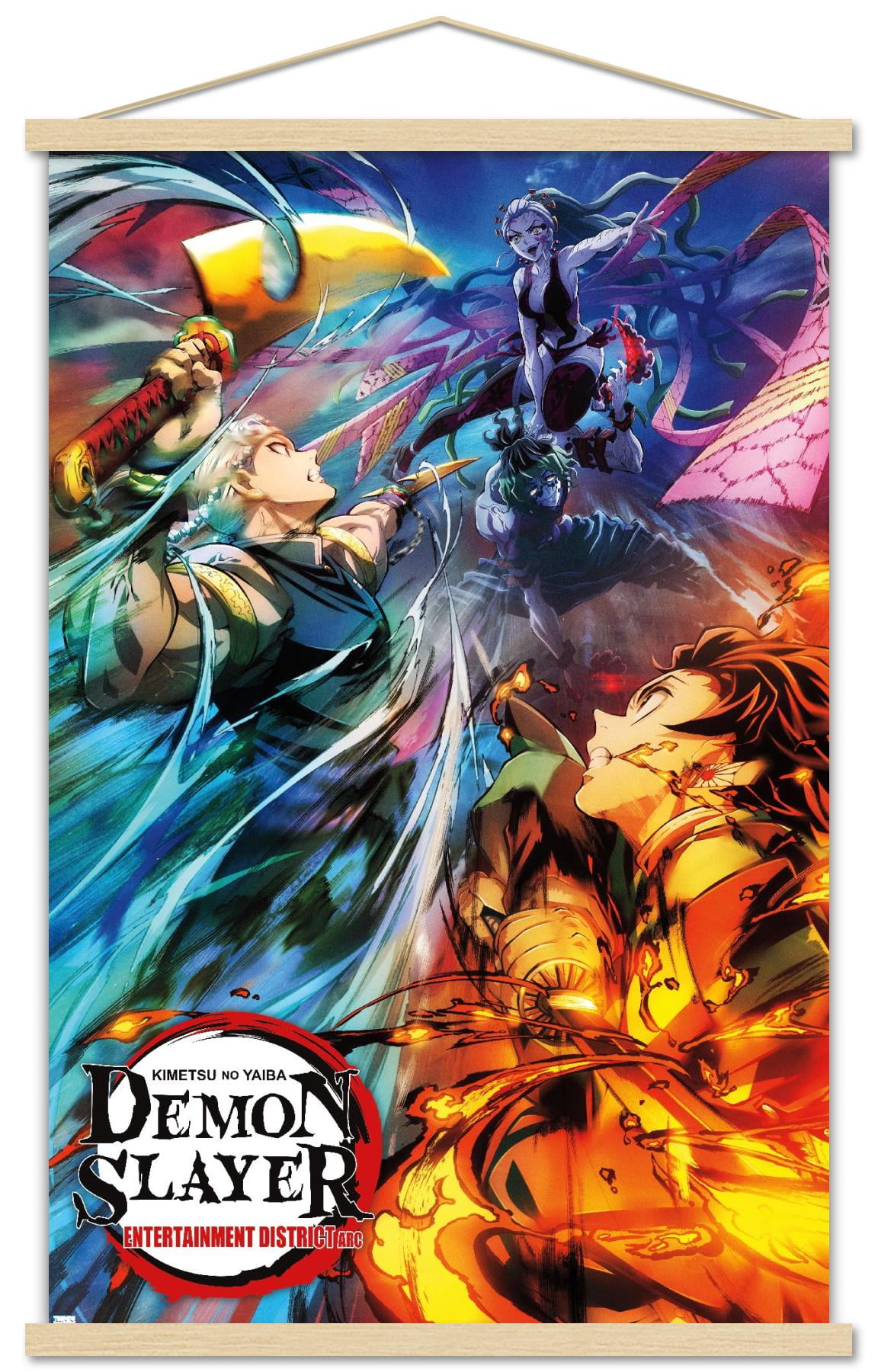 Demon Slayer - Key Visual 2 Wall Poster with Magnetic Frame, 22.375" x ...
