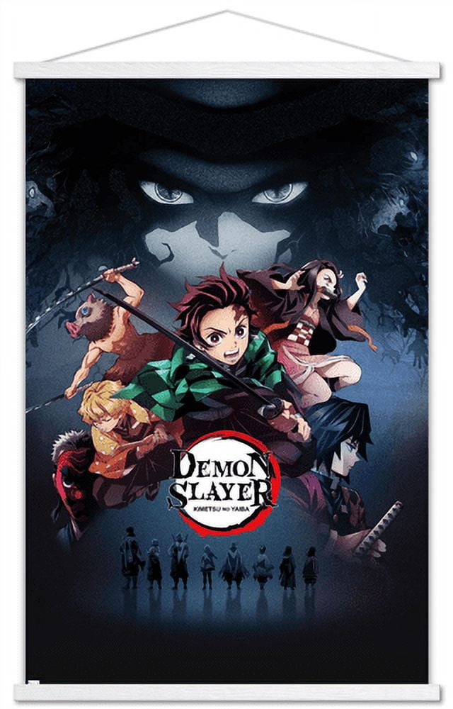 Demon Slayer - Key Visual 3 Wall Poster with Magnetic Frame, 22.375" x ...