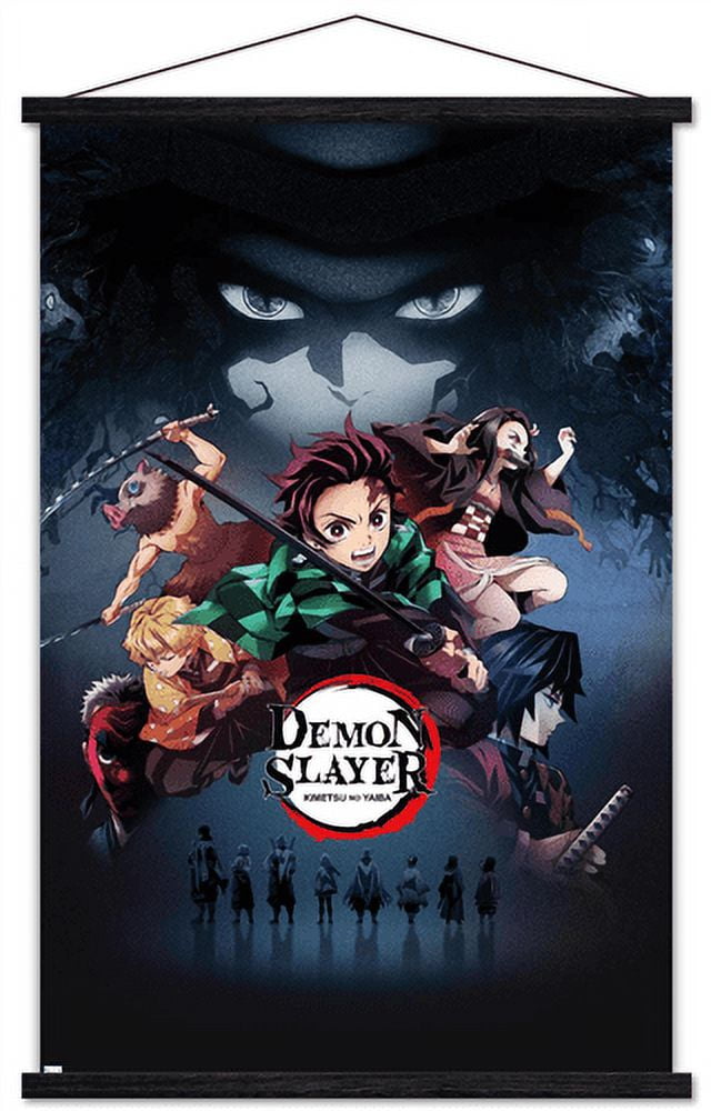 Demon Slayer - Key Visual 3 Wall Poster with Magnetic Frame, 22.375" x ...