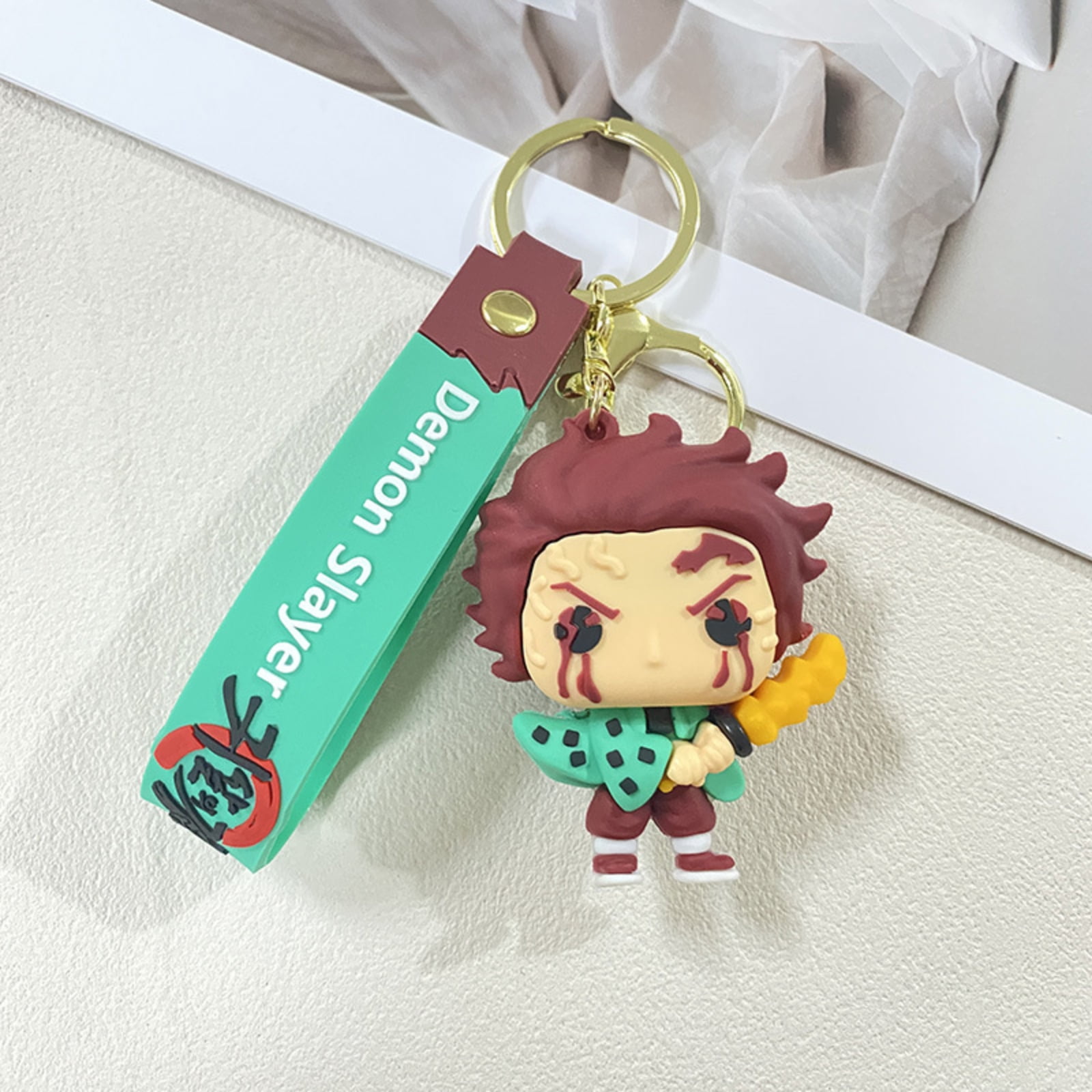 Demon Slayer Keychain - Anime Character Key Ring,Keychain Charm for Bag ...