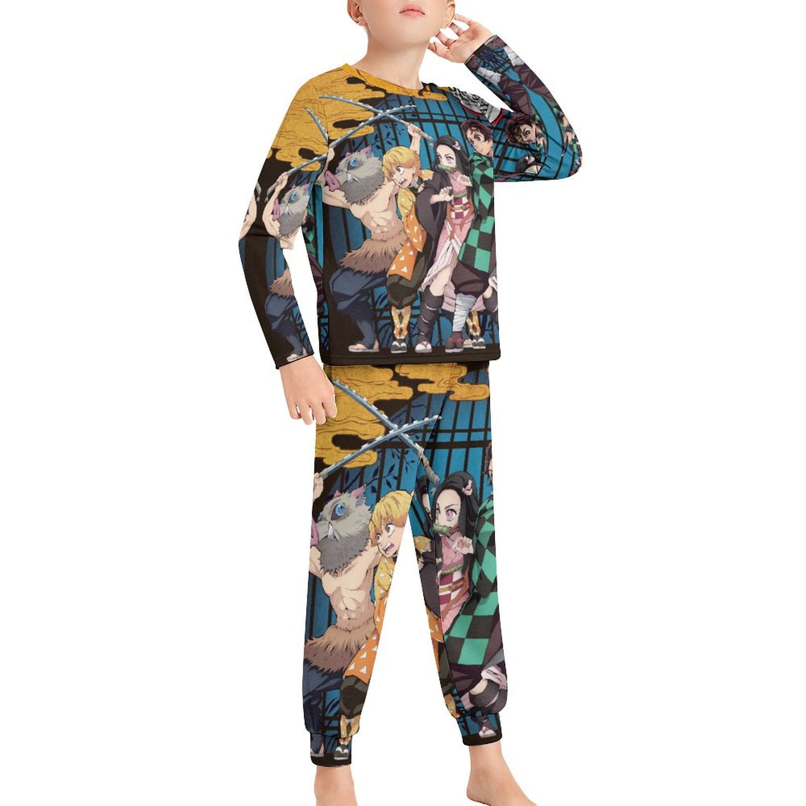 Demon Slayer Ki-ds Pajamas 2 Piece Pjs Set Little Big Bo-ys Gi-rls ...