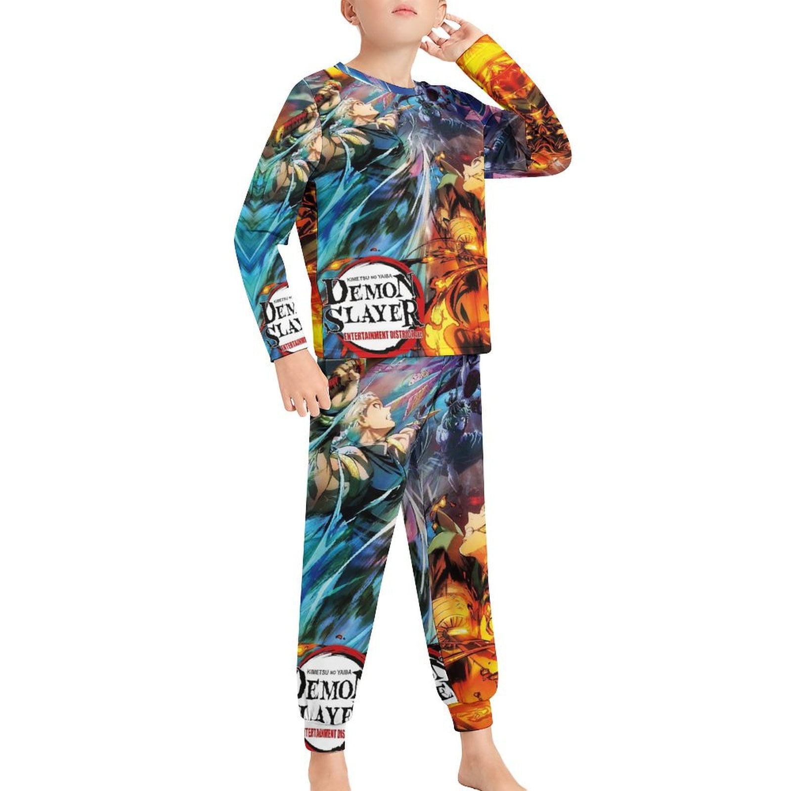 Demon Slayer Ki-ds Pajamas 2 Piece Pjs Set Little Big Bo-ys Gi-rls ...