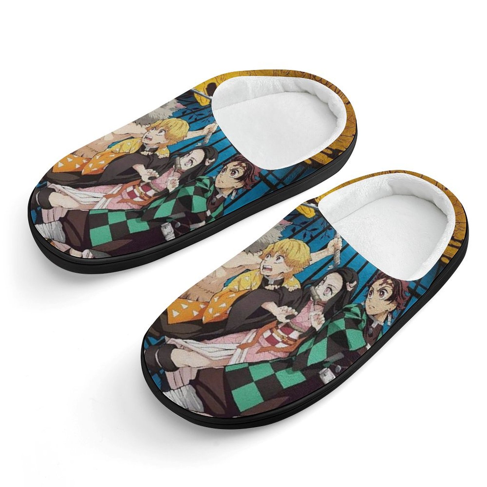 Demon Slayer Kids Cotton Slippers Slip-on Indoor Memory Foam House ...