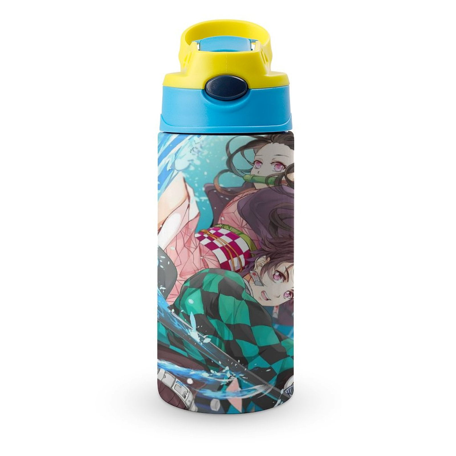 Demon Slayer Kids Insulated Stainless Steel Water Bottle with Straw ...
