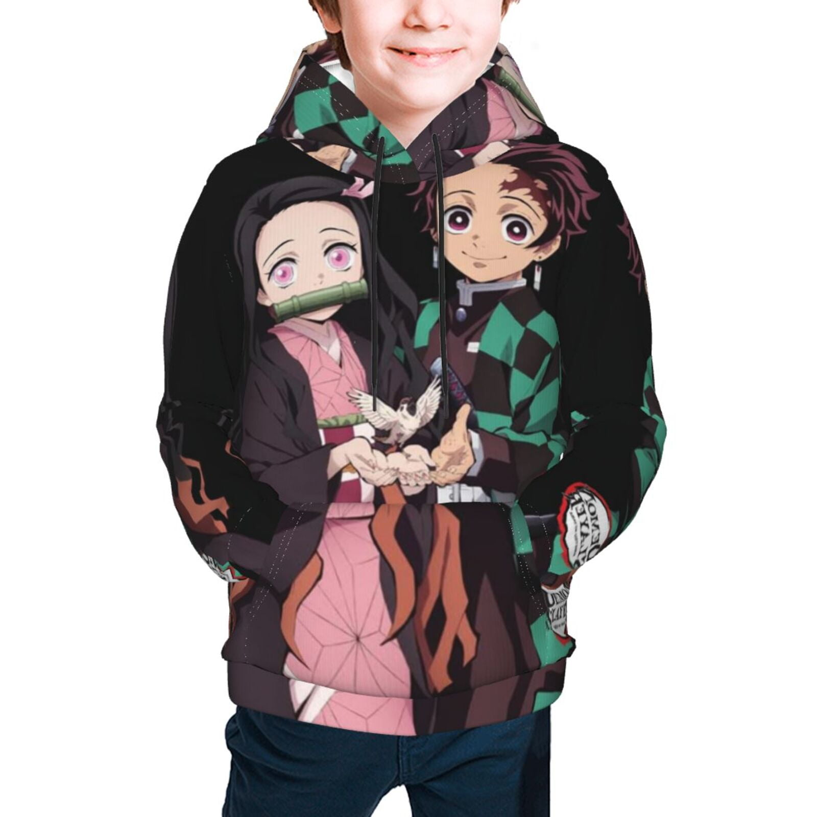 Demon Slayer Kids Pullover Hoodies 3d Print Hooded Sweatshirt With ...