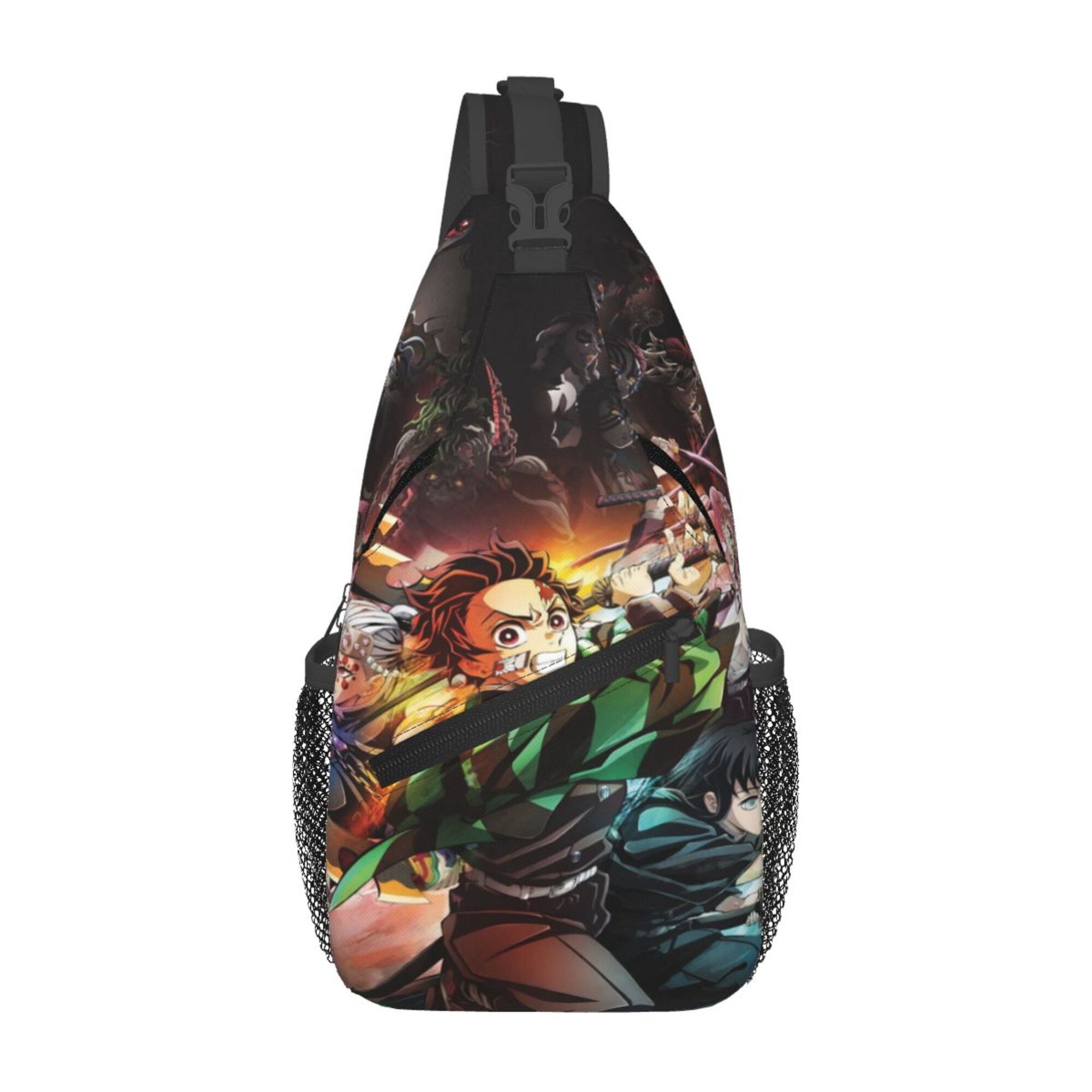 Demon Slayer Kimetsu Crossbody Shoulder Bag Backpack Sling Cross Chest ...