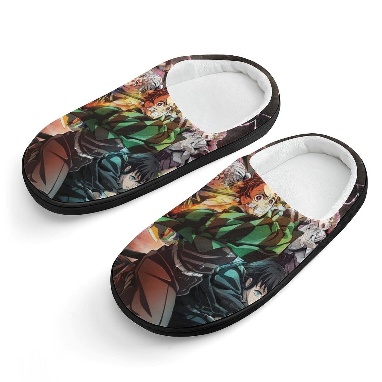 Demon Slayer Kimetsu Kids Cotton Slippers Slip-on Indoor Memory Foam ...